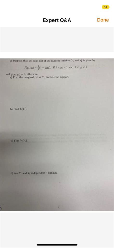 Solved Suppose That The Joint Pdf Of The Random Variables Chegg