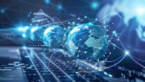 Internet Communication And Computer Networking Concept 3d Illustration Stock Illustration