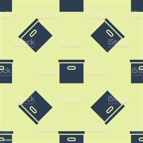 흰색 배경에 파란색 판지 판지 상자 아이콘 격리 원활한 패턴입니다 상자 포장 소포 기호 배달 및 포장 운송 및 운송 벡터 일러스트레이션 나무 상자에 대한 스톡 벡터 아트 및