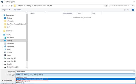 How To Export Thunderbird Emails To HTML In