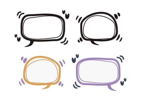 Colorful Speech Bubbles Of Different Shapes Comic Design Theme Icons