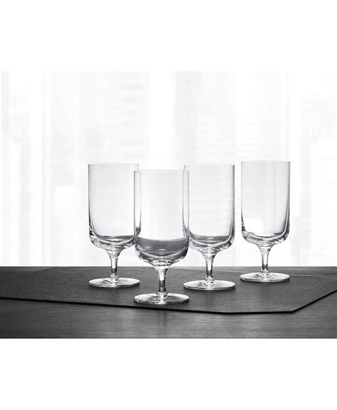 Hotel Collection Footed Beverage Glasses Set Of 4 Created For Macys