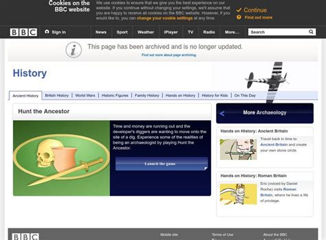 Bbc History Archaeology Hunt The Ancestors Interactive For 3rd 8th