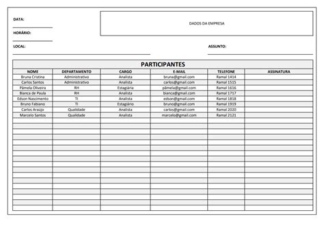 Como Fazer Uma Lista De Presença Em Excel Ou Word Matie Varanda