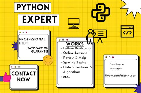 Help You To Learn Python With Lessons And Complete Bootcamps By Mahnuser Fiverr