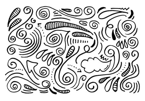 Vector Dibujado A Mano Sketchy Doodle Conjunto De Dibujos Animados De