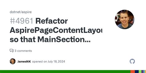 Refactor Aspirepagecontentlayout So That Mainsection Isnt Recreated