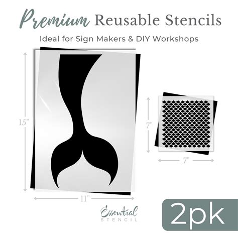 Mermaid Tail Essential Stencil