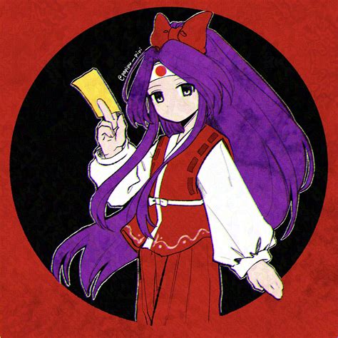 Hakurei Reimu And Hakurei Reimu Touhou And 1 More Drawn By Papipu
