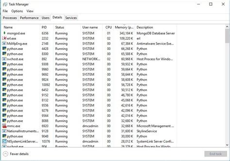 lots of python tasks on systemlink server ni community