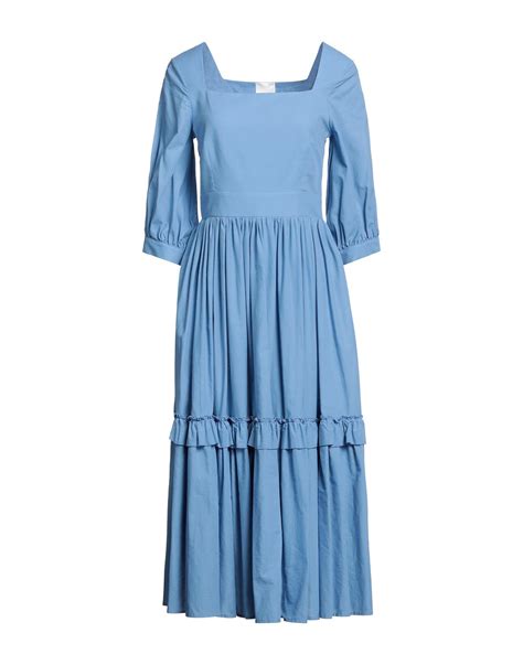 Cristina Gavioli Midi Dress in Blue | Lyst