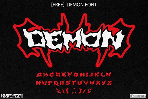 [Free] dEm0n Font by kRitSaDA