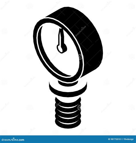Pressure Meter Icon Simple Black Style Stock Vector Illustration Of