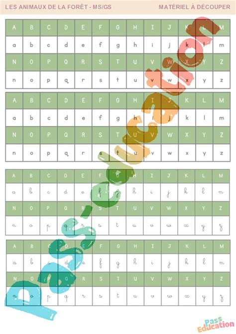 Les animaux de la forêt Ecriture MS GS Maternelle Cycle 1