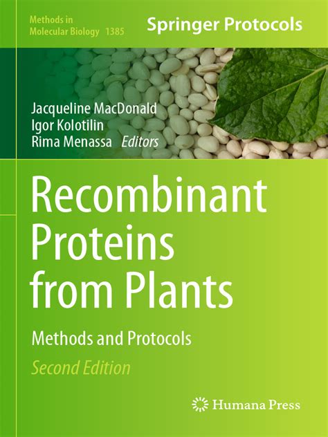 Recombinant Proteins From Plants Methods And Protocols Pdf Agarose