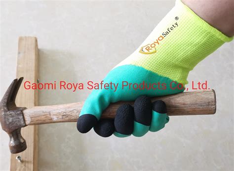 Latex Double Foam Palm Coated Work Gloves Protective Hand Safety