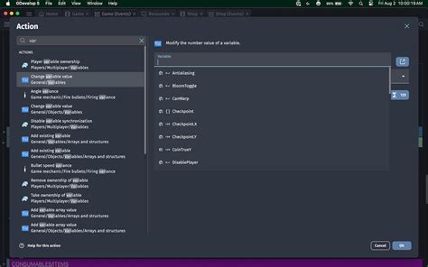 ability to search variables in events feature requests gdevelop forum