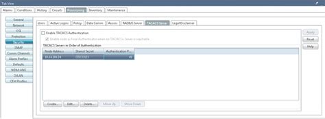 Configure Tacacs On Cisco Ons15454ncs2000 With Acs Server Cisco