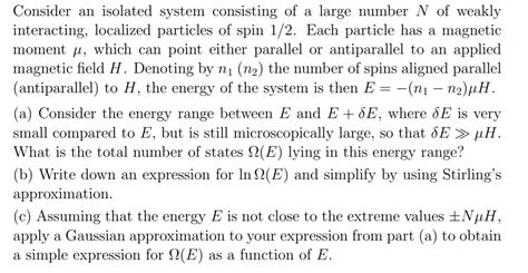 Solved Consider An Isolated System Consisting Of A Large Chegg