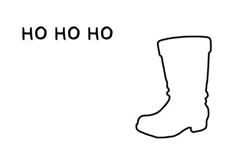 Ho Ho Ho Santas Boot Outline Banner Graphic By Filucry · Creative Fabrica