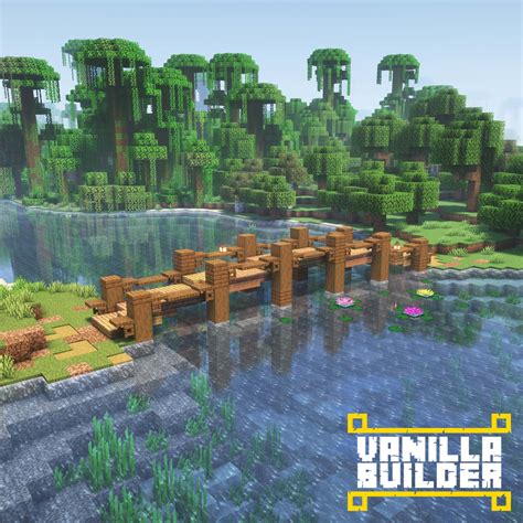 Minecraft Tropical River Bridge Деревянный мост майнкрафт Река