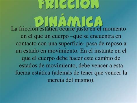 Friccion Estatica Y Dinamica