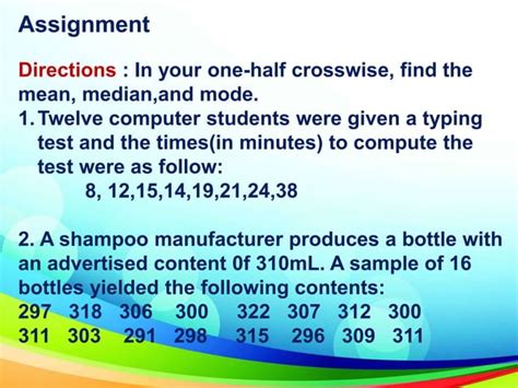 MEAN MEDIAN MODE Ppt