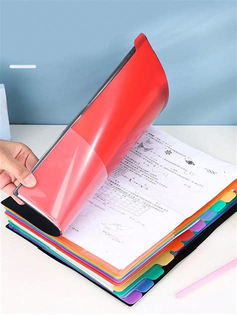 Multipurpose 12 Layer Rainbow Classified Document Folder For A4 Paper