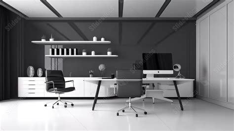 Professional Office Interior Design Featuring Workstation Pc And