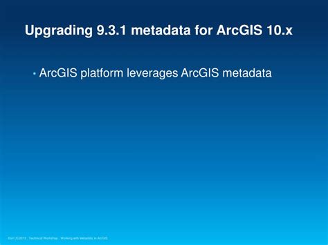 Ppt Working With Metadata In Arcgis Powerpoint Presentation Free