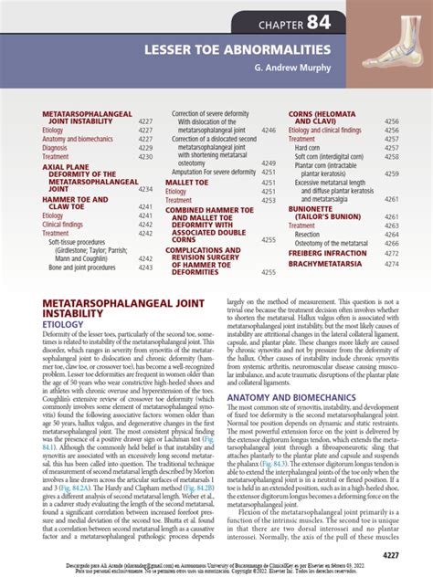84 Lesser Toe Abnormalities Pdf Toe Foot