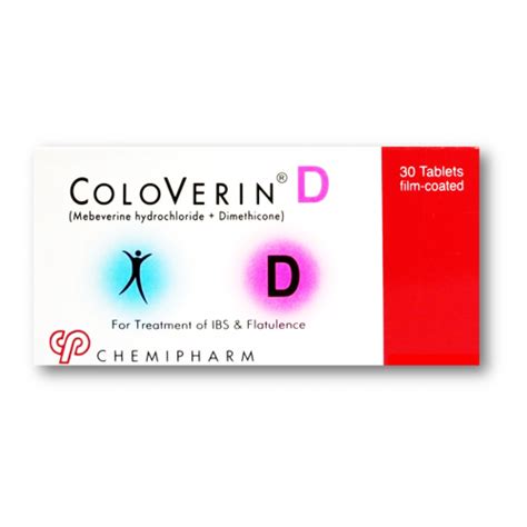 Coloverin D Dimethicone 40 Mg Mebeverine 135 Mg 30 Tablets