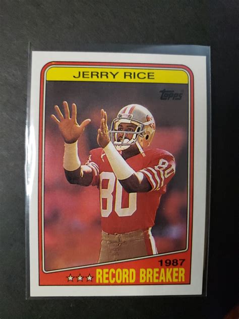 Topps Jerry Rice Record Breaker Ers HOF Values MAVIN