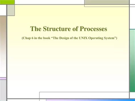 Ppt The Structure Of Processes Chap 6 In The Book “the Design Of The