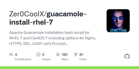GitHub Zer CoolX Guacamole Install Rhel Apache Guacamole Installation Bash Script For RHEL