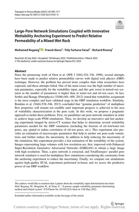 Large Pore Network Simulations Coupled With Innovative Wettability