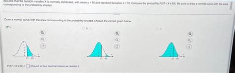 Solved Draw A Nomal Curve With The Area Corresponding To The