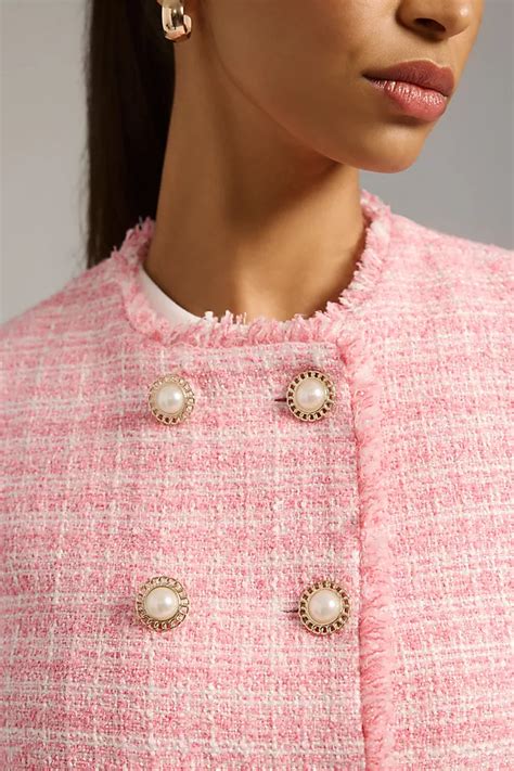 Maeve Double Breasted Tweed Jacket Anthropologie