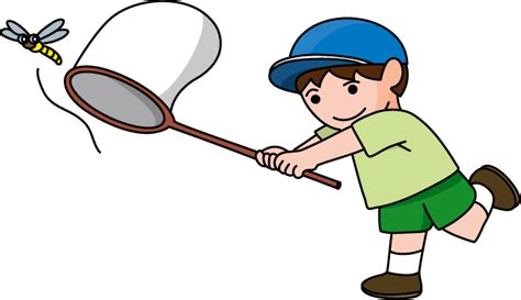 イラストポップの季節の素材 春夏秋冬の行事や風物のイラスト8月1 No03トンボとりの無料ダウンロードページ
