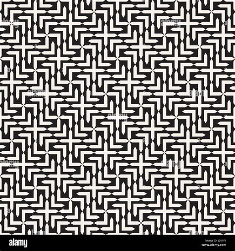 Vector Seamless Cross Tiling Pattern Modern Stylish Geometric Lattice