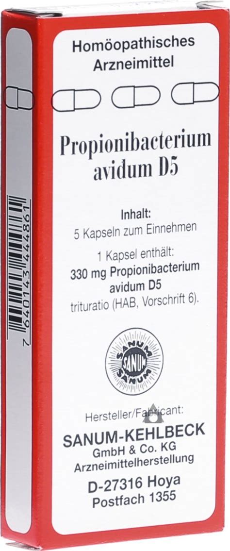 Propionibacterium Avidum D5 Capsule Erbofarma Farmaci Generici Omeopatici E Integratori