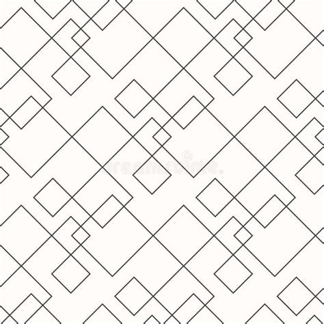 Geometric Vector Pattern Repeating Thin Linear Square Diamond Shape And Rectangle Clean Design