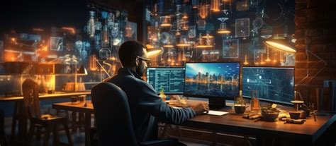 premium ai image software development concept coding programmer