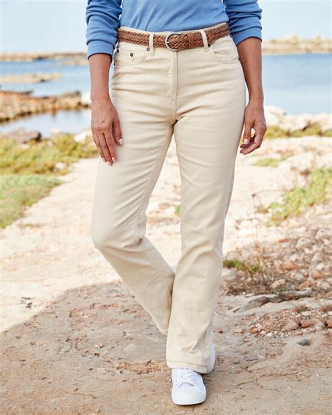 Womens Coloured Stretch Jeans At Cotton Traders