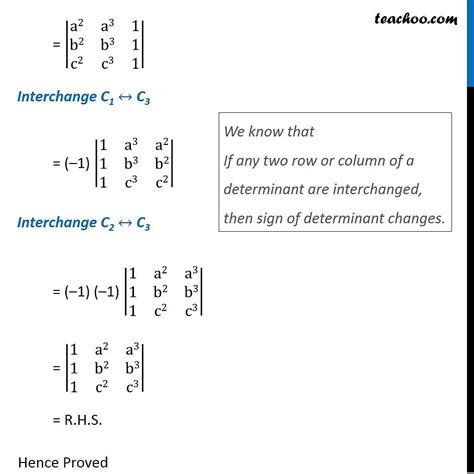 Question 1 Without Expanding The Determinant Prove That
