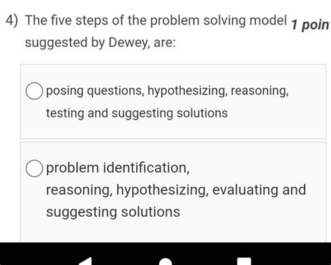4 The Five Steps Of The Problem Solving Model Suggested By Dewey Are P