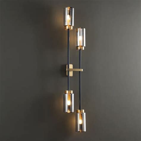 Dec009 Art Deco Brass Style Glass Wall Light