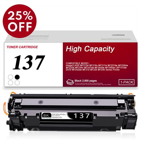 Canon 137 9435b001 Toner Cartridge Black 1 Pack Replacement For Canon