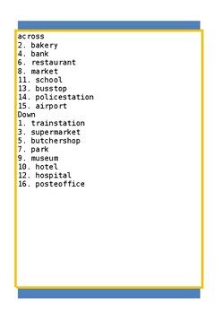Crossword By Chihabb Othmane TPT