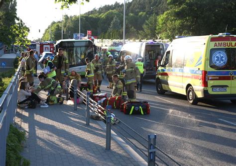 Koszmarny wypadek w Olsztynie Kilkanaście osób rannych